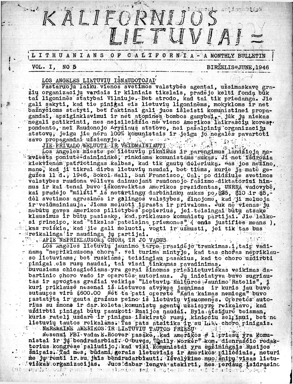 Kalifornijos Lietuvis Galerija 1946 – Spauda.org